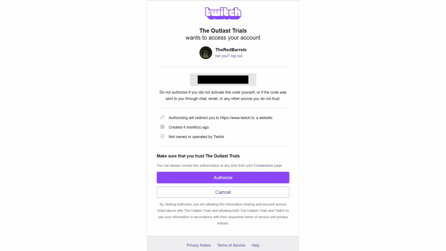 How to connect your Twitch Account to The Outlast Trials Game to obtain ...