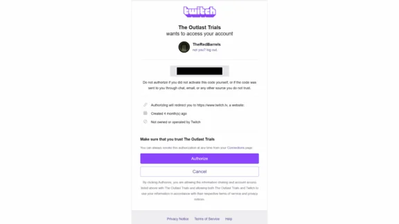 How to connect your Twitch Account to The Outlast Trials Game to obtain ...